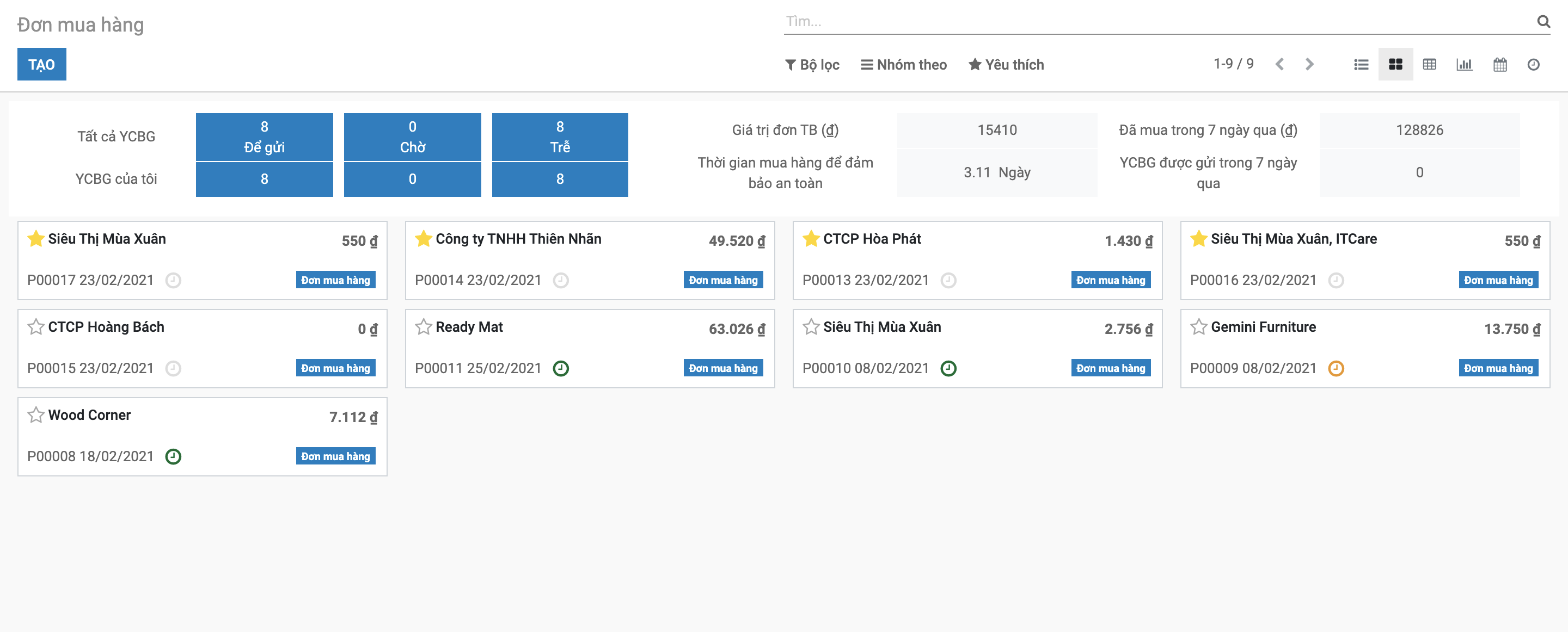 SmartBiz-Phần mềm quản lý Mua hàng